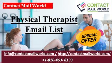 Physical Therapist Email List presentation | free to download
