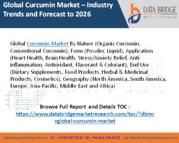 Curcumin market presentation | free to download