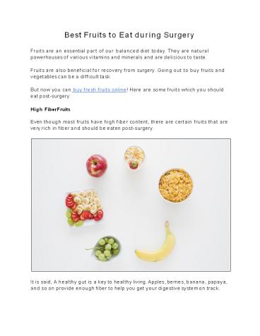 Which are the best fruits to eat during surgery? presentation | free to ...