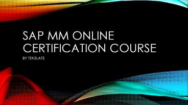 PPT – SAP MM online training PowerPoint presentation | free to download ...