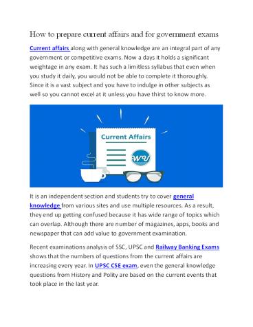 How to prepare current affairs and for government exams presentation ...