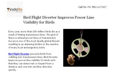 Bird Flight Diverter Improves Power Line Visibility for Birds ...