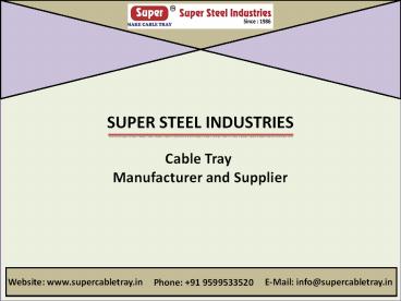 Cable Tray Manufacturer presentation | free to download