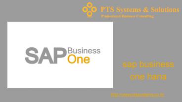 sap business one hana presentation | free to download