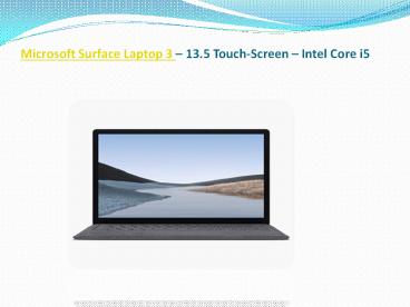 Microsoft Surface Laptop 3 presentation | free to download