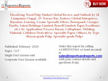 Dissolving Wood Pulp Market Size | Current Trends and Industry Report ...