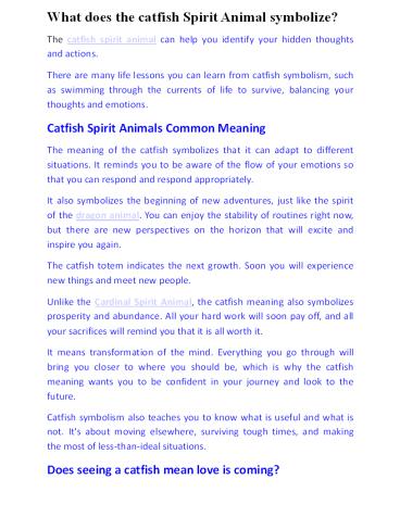 PPT – What does the catfish Spirit Animal symbolize PowerPoint ...