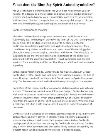 What is the symbolic meaning of a donkey Spirit Animal? presentation ...