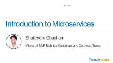 Microservices Training Online - Introduction to Microservices ...