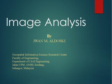 Image Analysis presentation | free to download