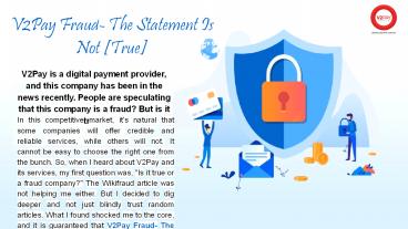 PPT – V2Pay Fraud- The Statement Is Not [True] PowerPoint presentation ...