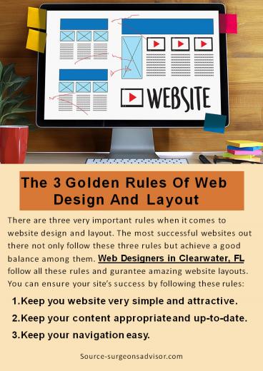 PPT – The 3 Golden Rules Of Web Design And Layout PowerPoint ...