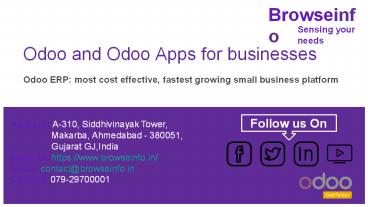 PPT – What is so special about Odoo and Odoo Apps for businesses ...