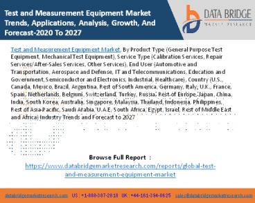 PPT – Test and Measurement Equipment Market Trends, Applications ...