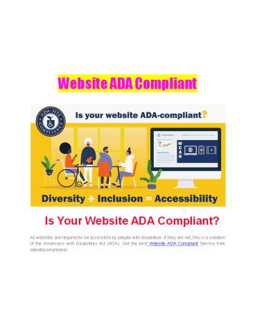 Website ADA Compliant presentation | free to download
