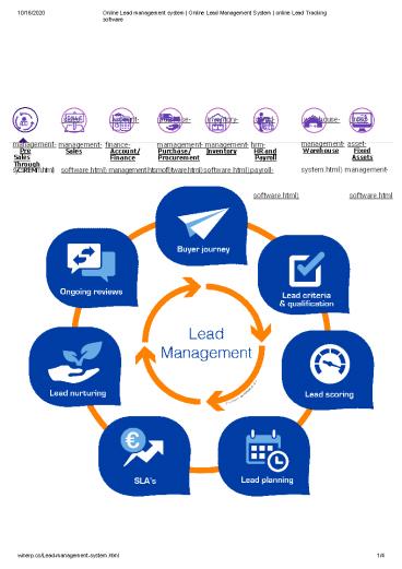 Online Lead management system | Online Lead Management System | online ...