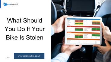 PPT – Want to Instant things to concern if the bike is stolen ...