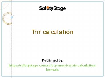 Trir calculation presentation | free to download