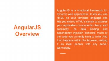 AngularJS Training in Delhi presentation | free to download