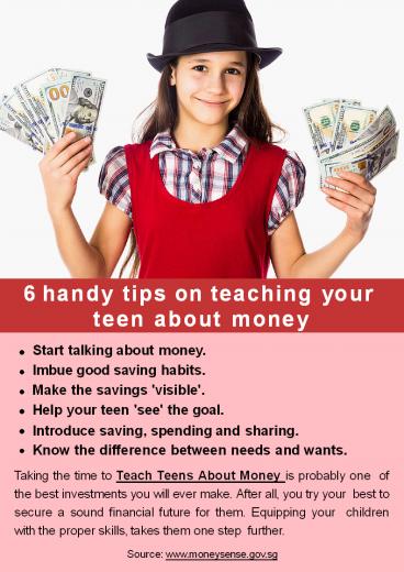 6 handy tips on teaching your teen about money presentation | free to ...