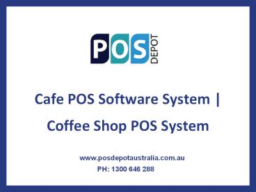 Cafe POS Software System | Coffee Shop POS System | POS Depot ...