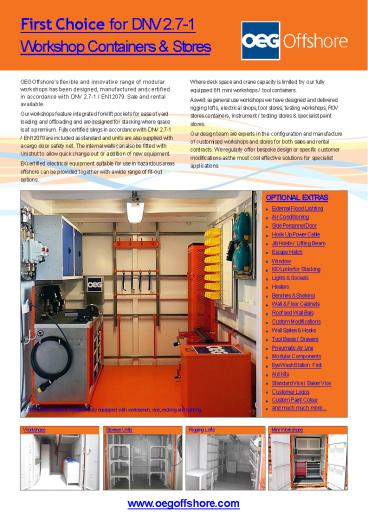 PPT – OEG - Offshore Container PowerPoint presentation | free to ...