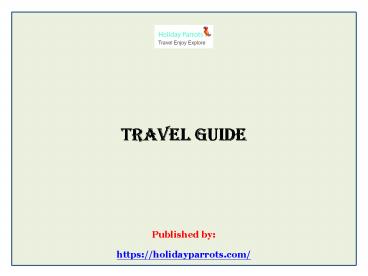 Travel Guide presentation | free to download