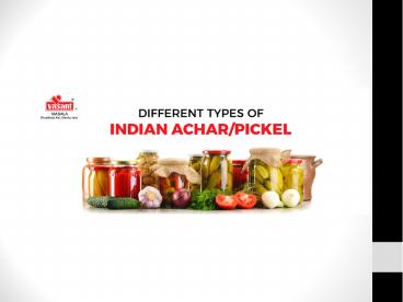 Different types of achar/pickle presentation | free to download