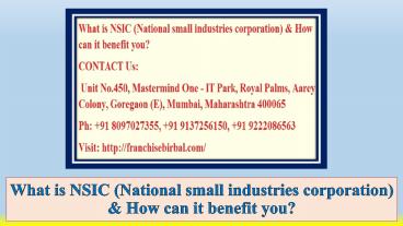 What is NSIC presentation | free to download