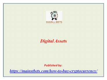 Digital Assets presentation | free to download
