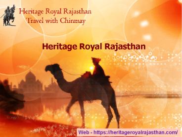 Heritage Walk-Tour in Rajasthan presentation | free to download