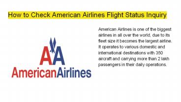 How to Check American Airlines Flight Status Inquiry (1) presentation ...