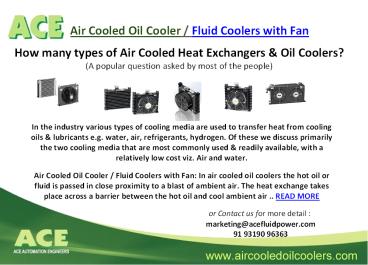 PPT – Air Cooled Oil Cooler / Fluid Coolers with Fan PowerPoint ...