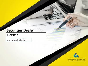 Securities Dealer License presentation | free to download