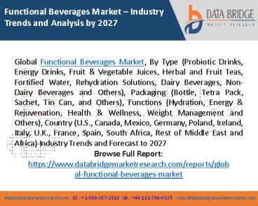 Functional Beverages Market presentation | free to download