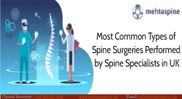 PPT – 4 Most Common Types of Spine Surgeries Performed by Spine ...