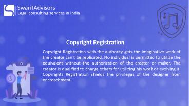Copyright Registration in India presentation | free to download