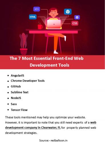 PPT – The 7 Most Essential Front-End Web Development Tools PowerPoint ...