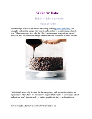 cakes presentation | free to download