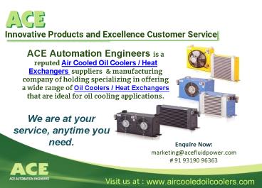 Air Cooled Oil Coolers Heat Exchangers Suppliers presentation | free to ...
