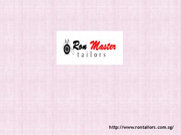 - Best Mens Wear Tailors In Singapore. Ron Master Tailors is Affordable ...