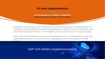 S4 hana implementation presentation | free to download
