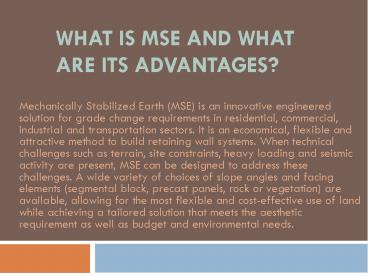 PPT – What Is MSE And What Are Its Advantages PowerPoint presentation ...