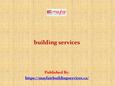 building services presentation | free to download