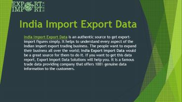PPT – Import Export Data (1) PowerPoint presentation | free to download ...