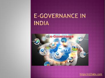 E-Governance presentation | free to download