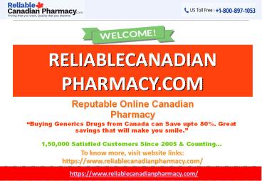 Reputable Online Canadian Pharmacy presentation | free to download