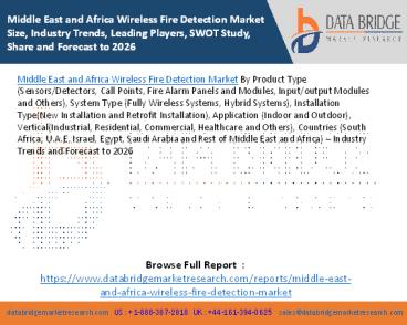 Middle East and Africa Wireless Fire Detection Market Size, Industry ...