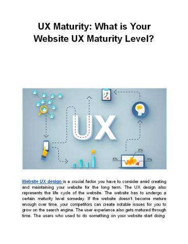 UX Maturity: What is Your Website UX Maturity Level? presentation ...