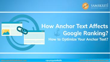 How Anchor Text Affects Google Ranking? How to Optimize Your Anchor ...